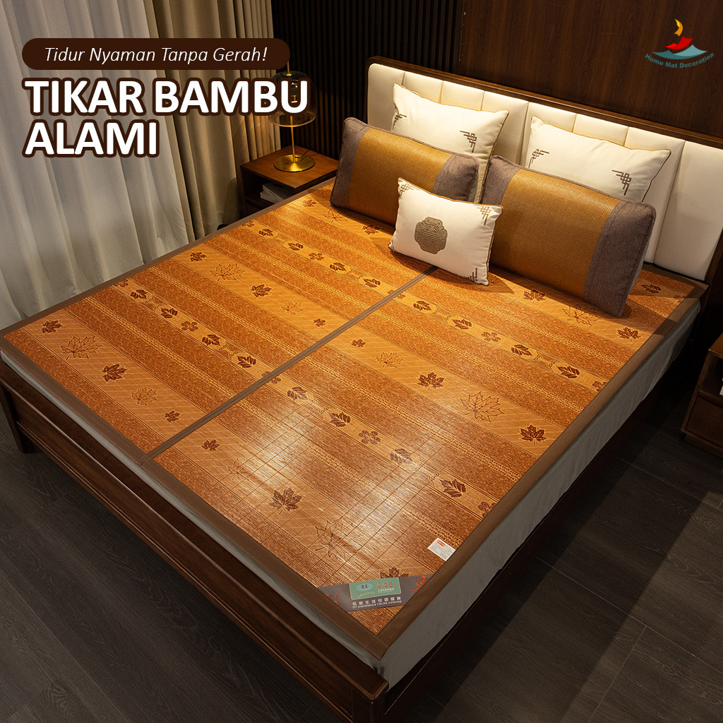 Jual Tikar Lipat Lantai Ruangan / Alas Pendingin Kasur Super Adem Bahan Bambu Alami / X8A1, X8B1 ...