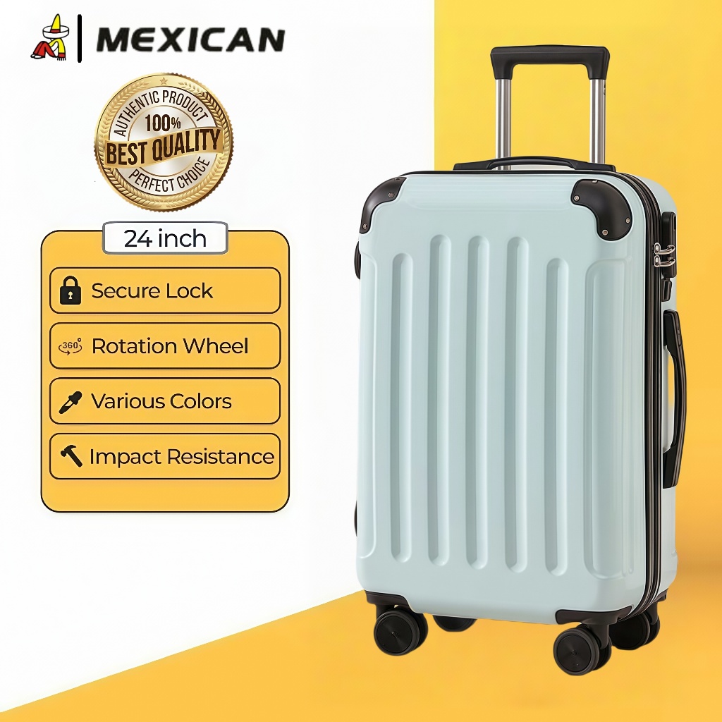 Jual Mexican Koper 20 Inch Koper Klasik Tas Travel Bag Ringan Beroda ...