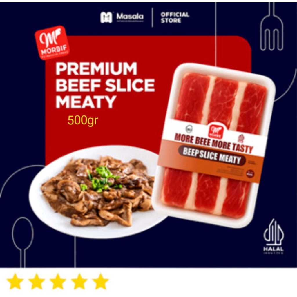 Jual Beef Slice Meaty MORBIF 500gr - Daging Sapi Slice Tipis Beku ...