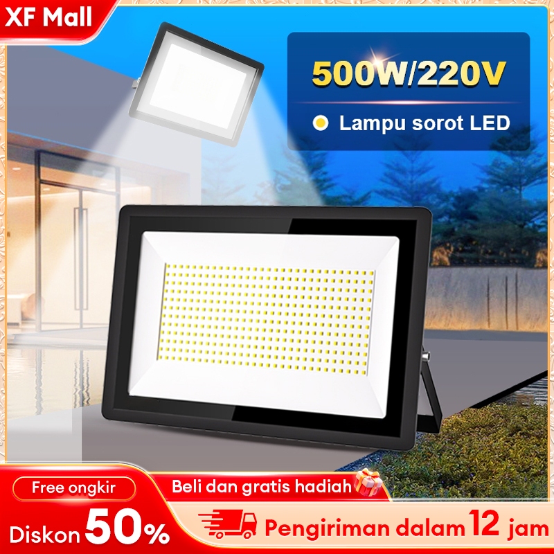 Jual LAMPU SOROT LED 30W 50W 100W 150W 300W 500W IP68 WATERPROOF / LAMPU TAMAN LED FLOOD LIGHT ...