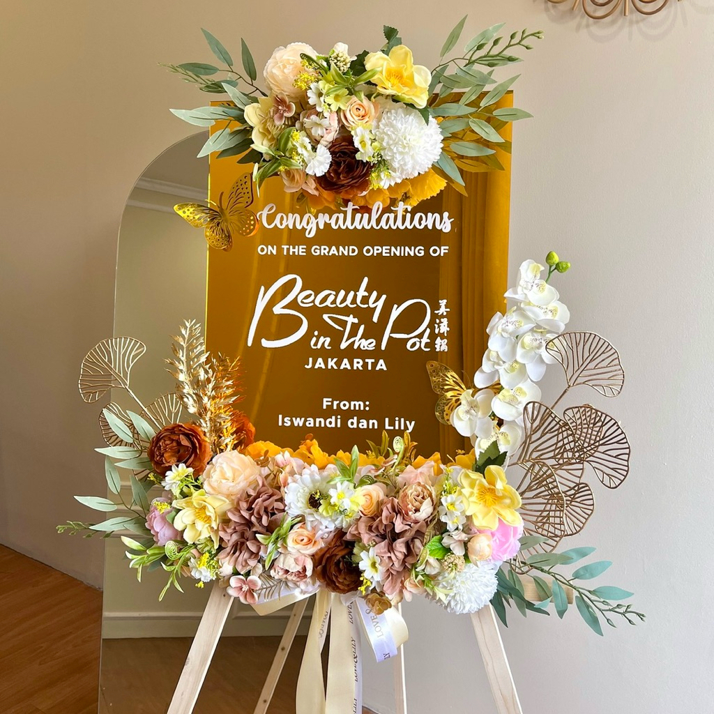 Jual [FREE ONGKIR] Flower Standing Acrylic - Papan Bunga Akrilik Ucapan ...
