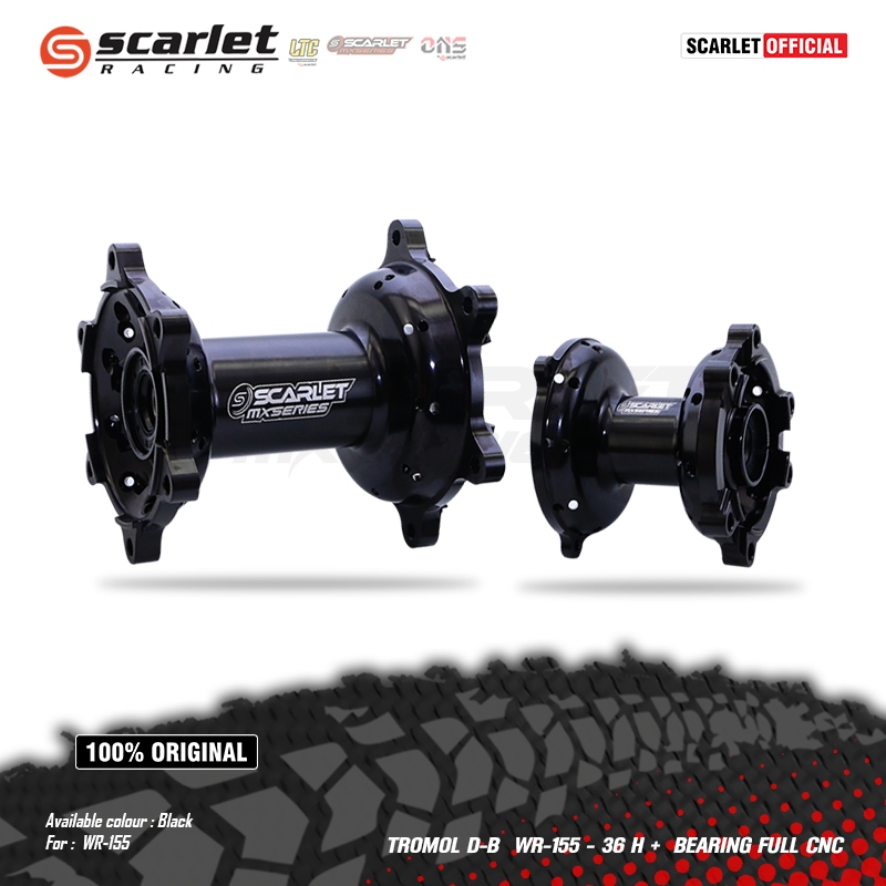 Jual Scarlet Racing - Tromol Trombol Hub Trail Depan Belakang Set CNC ...
