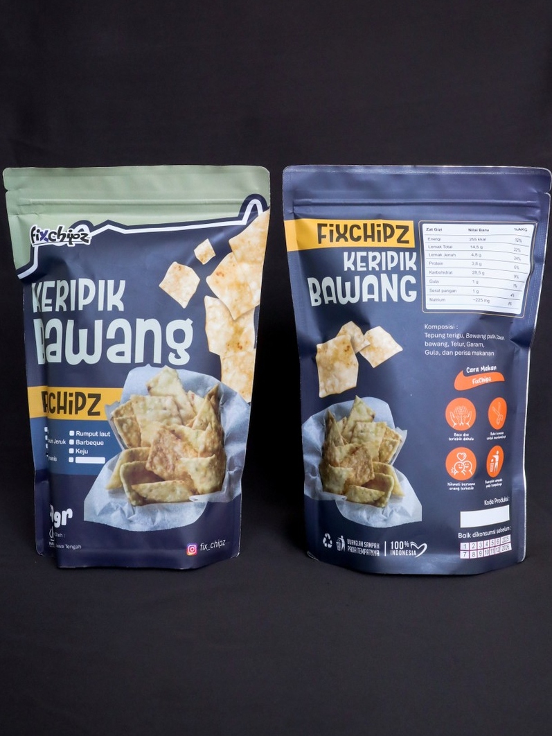 Jual FIXCHIPZ Keripik Bawang 200gr. Varian rasa : Pedes Daun Jeruk ...