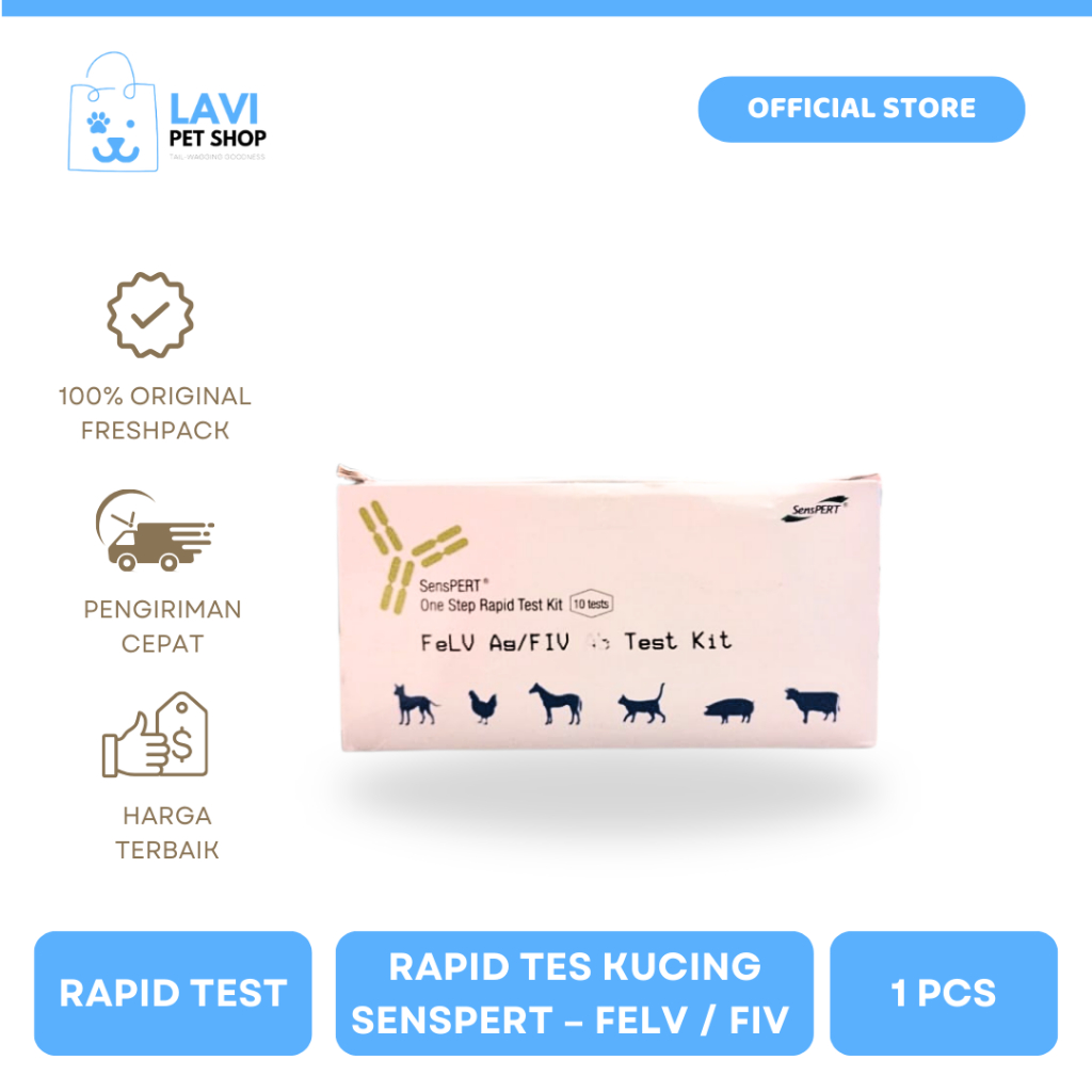 Jual Rapid Test Kucing FeLV / FIV Kucing Merk sensPERT (Harga Untuk 1 ...