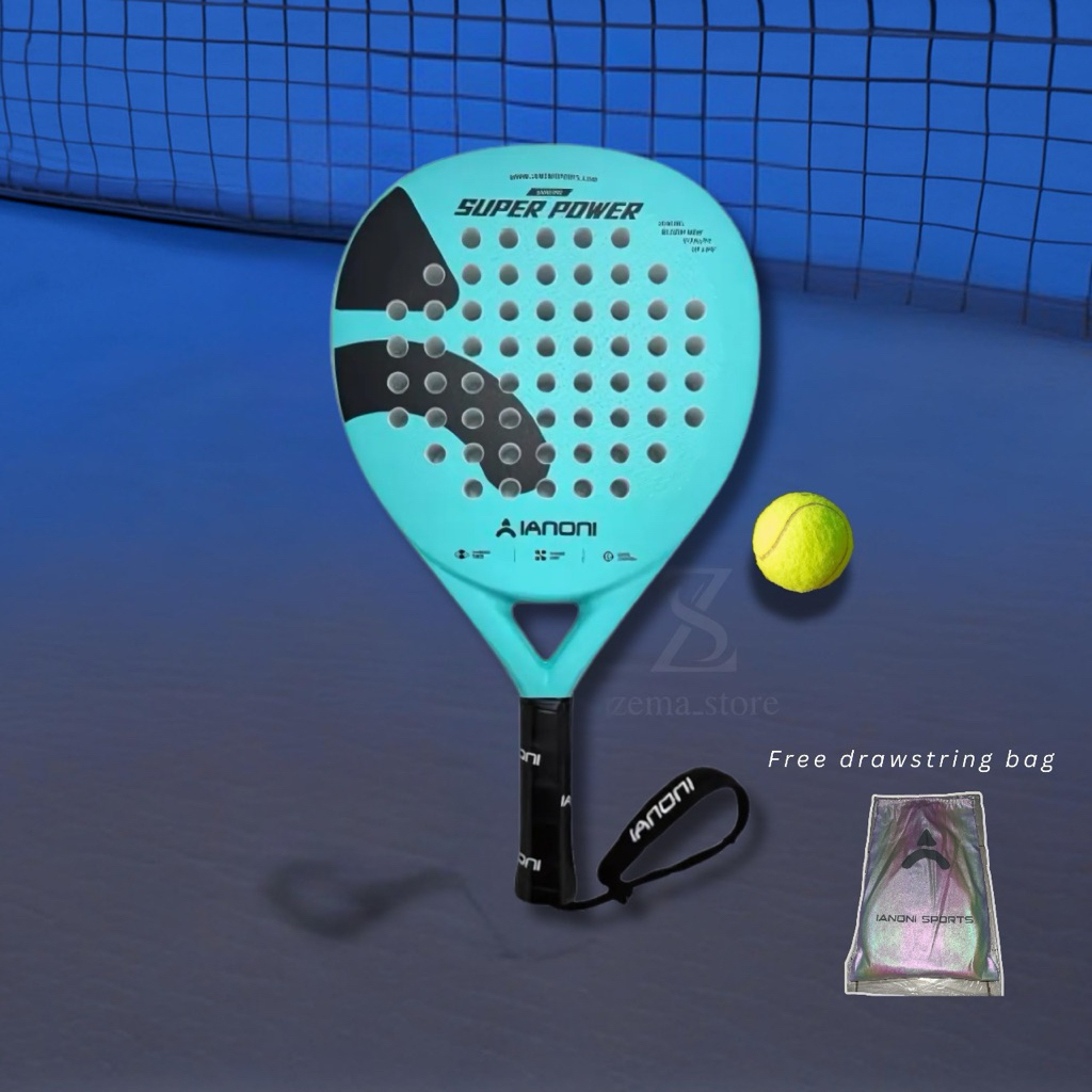 Jual IANONI SUPER POWER Blue Raket Padel Carbon Fiber Kualitas Tinggi ...