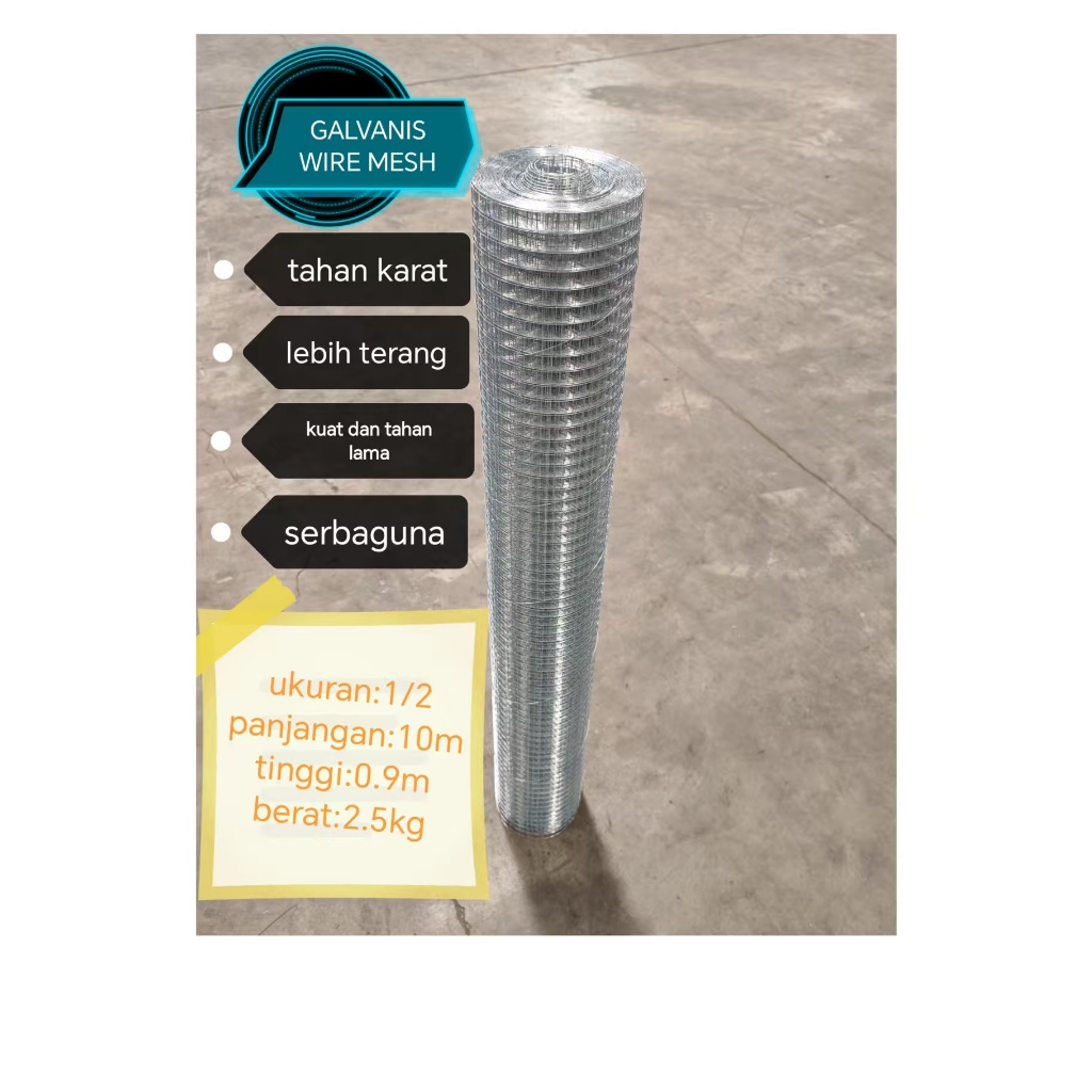 Jual 1 ROL Kawat Loket Galvanis Wire Mesh 1/4, 1/2 Inch | Kawat ...