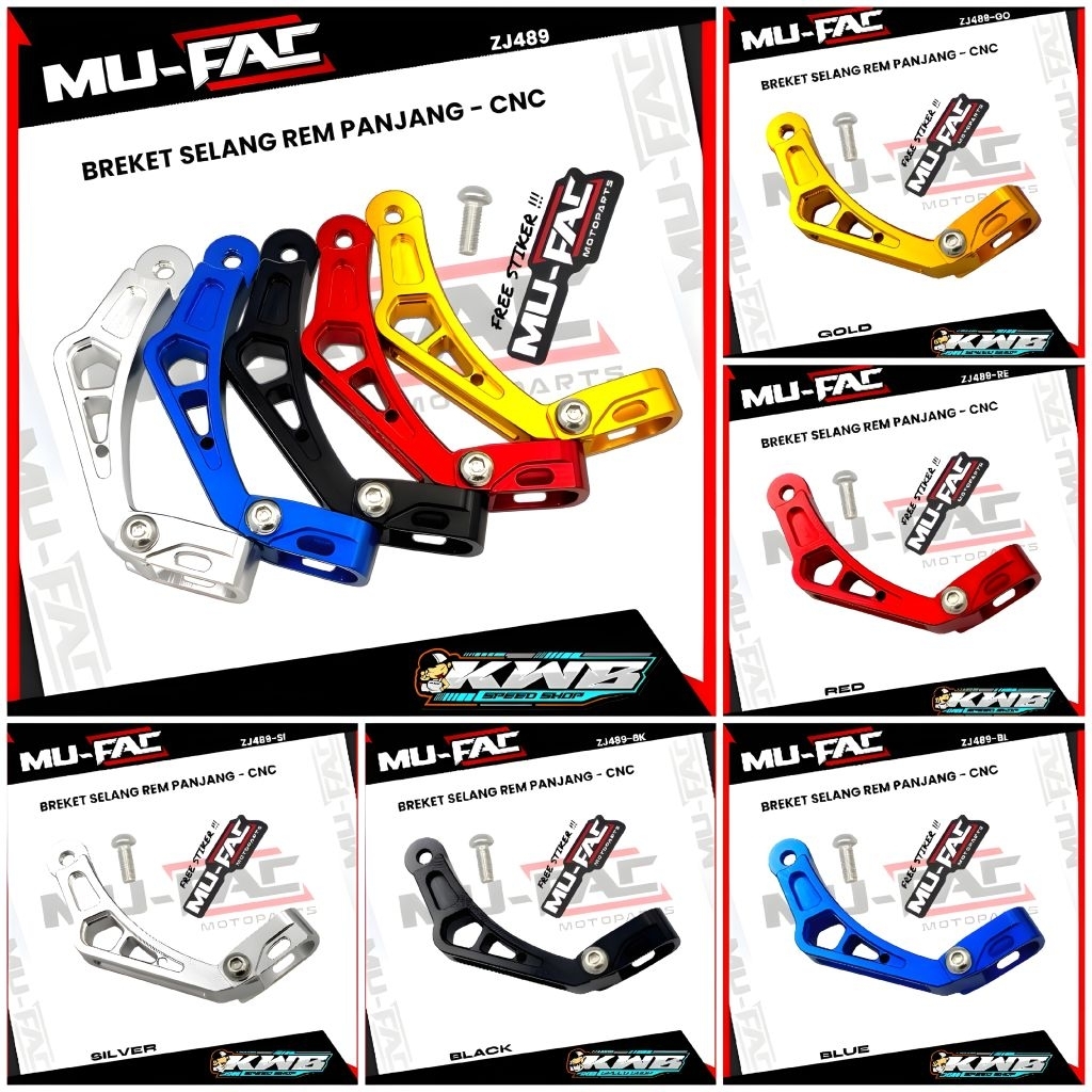 Jual Breket Bracket Selang Rem Panjang V2 Mu-fac Bahan Full CNC ...