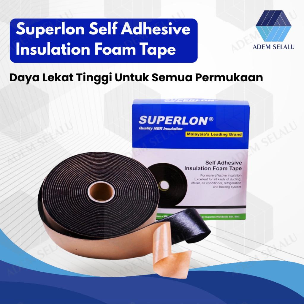 Jual Superlon Self Adhesive Insulation Foam Tape 3 mm × 48 mm × 9,14 m ...