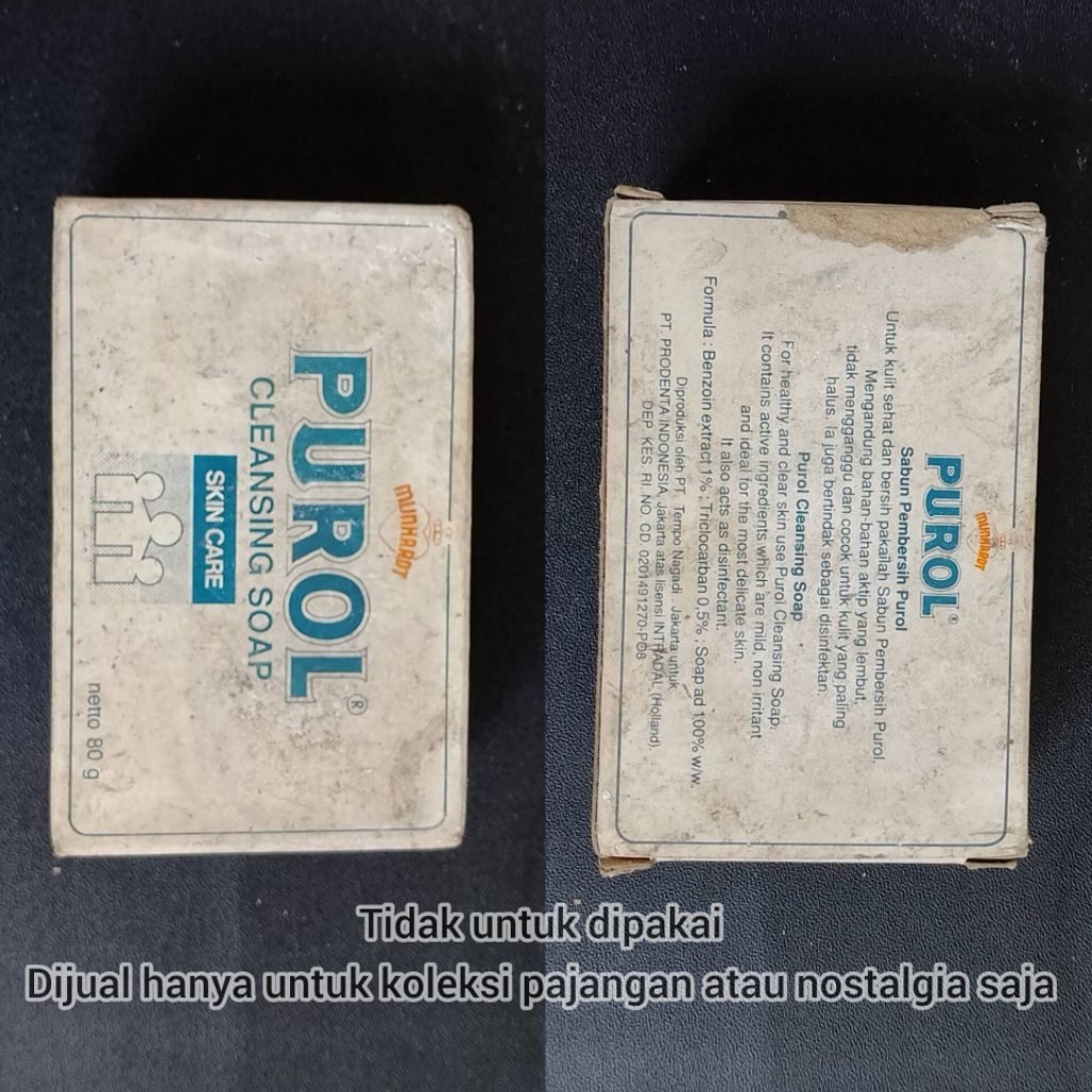 Jual SABUN PUROL KEMASAN JADUL TAHUN 1986 HANYA UNTUK PAJANGAN SAJA ...