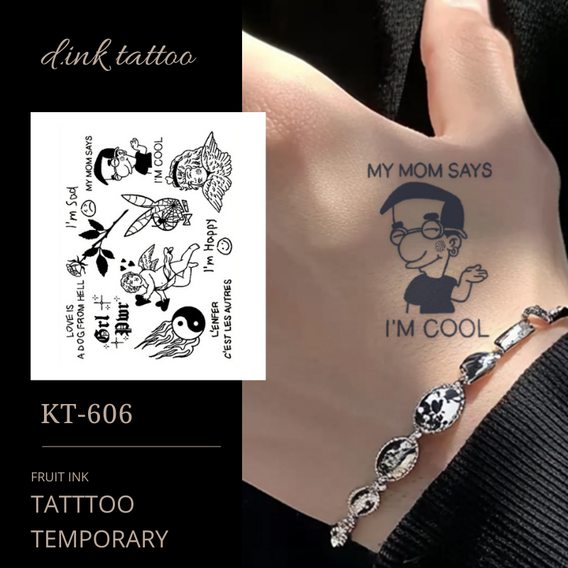 Jual PREMIUM KT-606 Tatto semi permanen fruit ink tahan lama 2 minggu ...