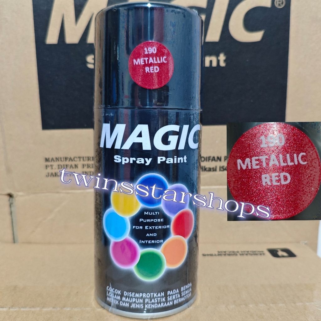 Jual Pilok Pilox Pylox Cat Magic Metallic Red 190 Merah Metalik Glossy ...