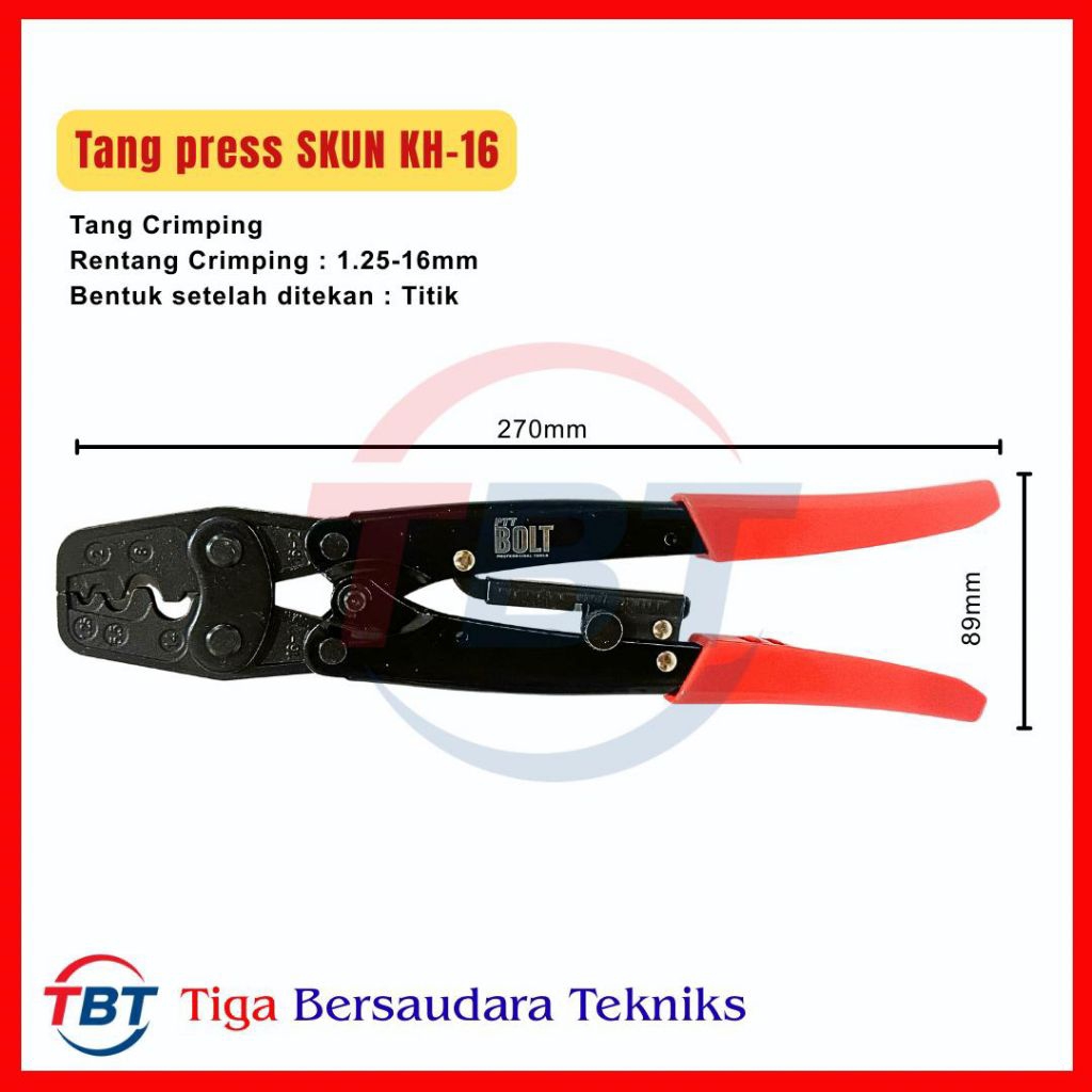 Jual Tang Crimping Skun HS-16 Tang Press Skun 1.25-16mm Crimping Tool ...