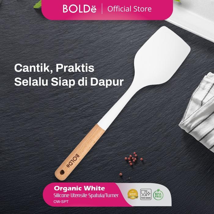 Jual BOLDe ORGANIC WHITE UTENSILE TURNER /SPATULA | Shopee Indonesia