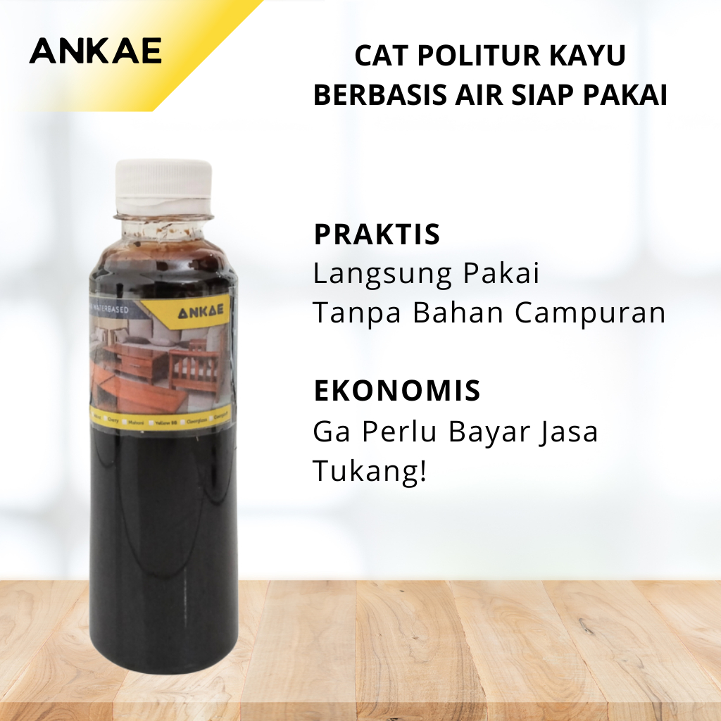 Jual Cat Politur Kayu Berbasis Air 250gr Plitur Water Based Praktis ...