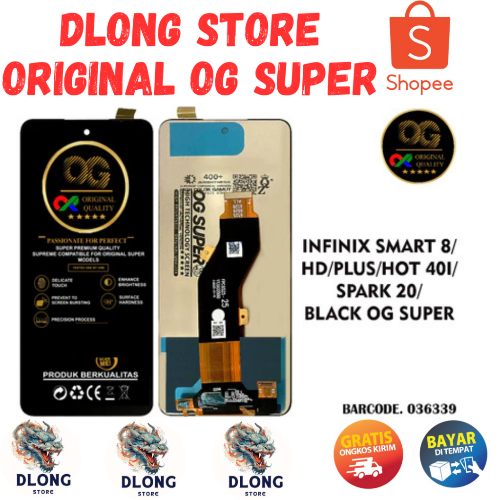 Jual LCD INFINIX SMART 8 PLUS (X6526) ORIGINAL OG SUPER | Shopee Indonesia