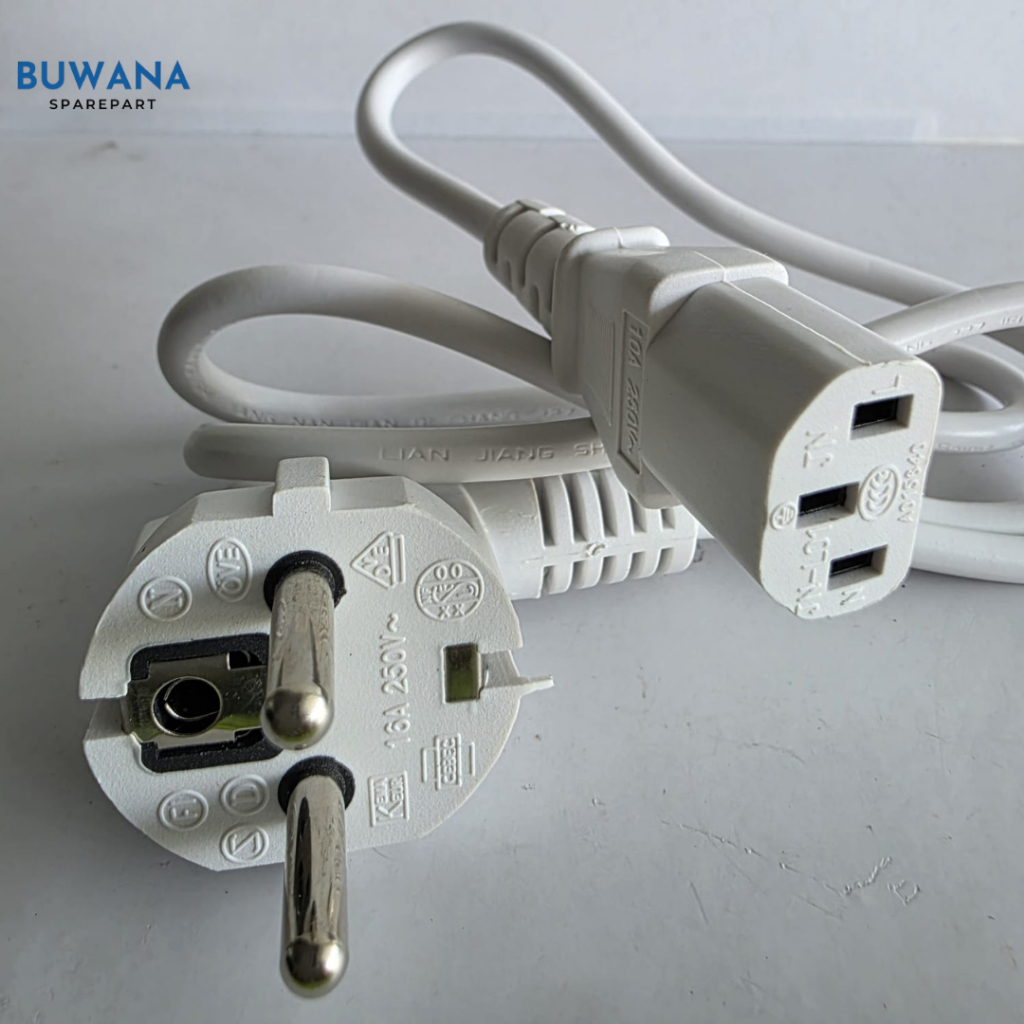 Jual Kabel Arde Serbaguna 3 Line Putih / Kabel Power PC / Kabel Power ...