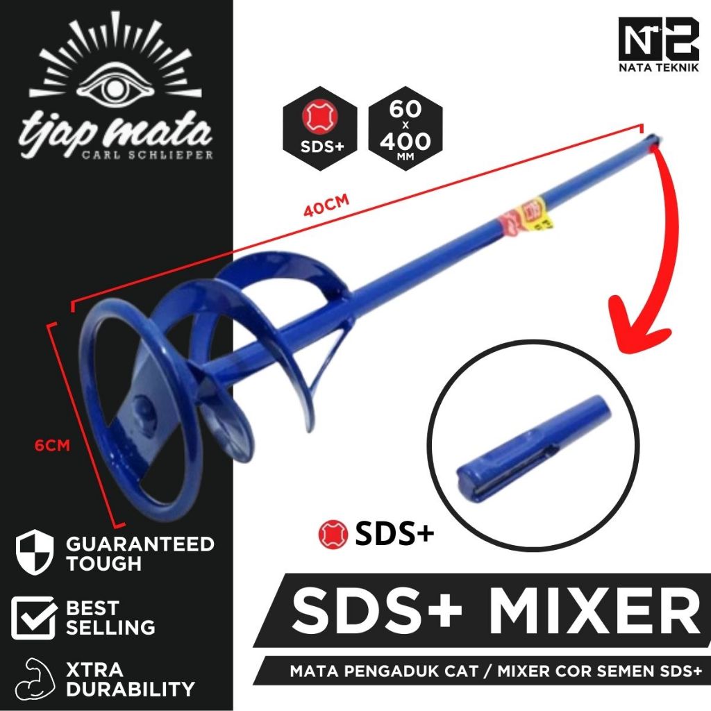 Jual TJAP MATA Mixer Pengaduk Cat SDS+ Plus - Mata Stik Pengaduk Cat ...