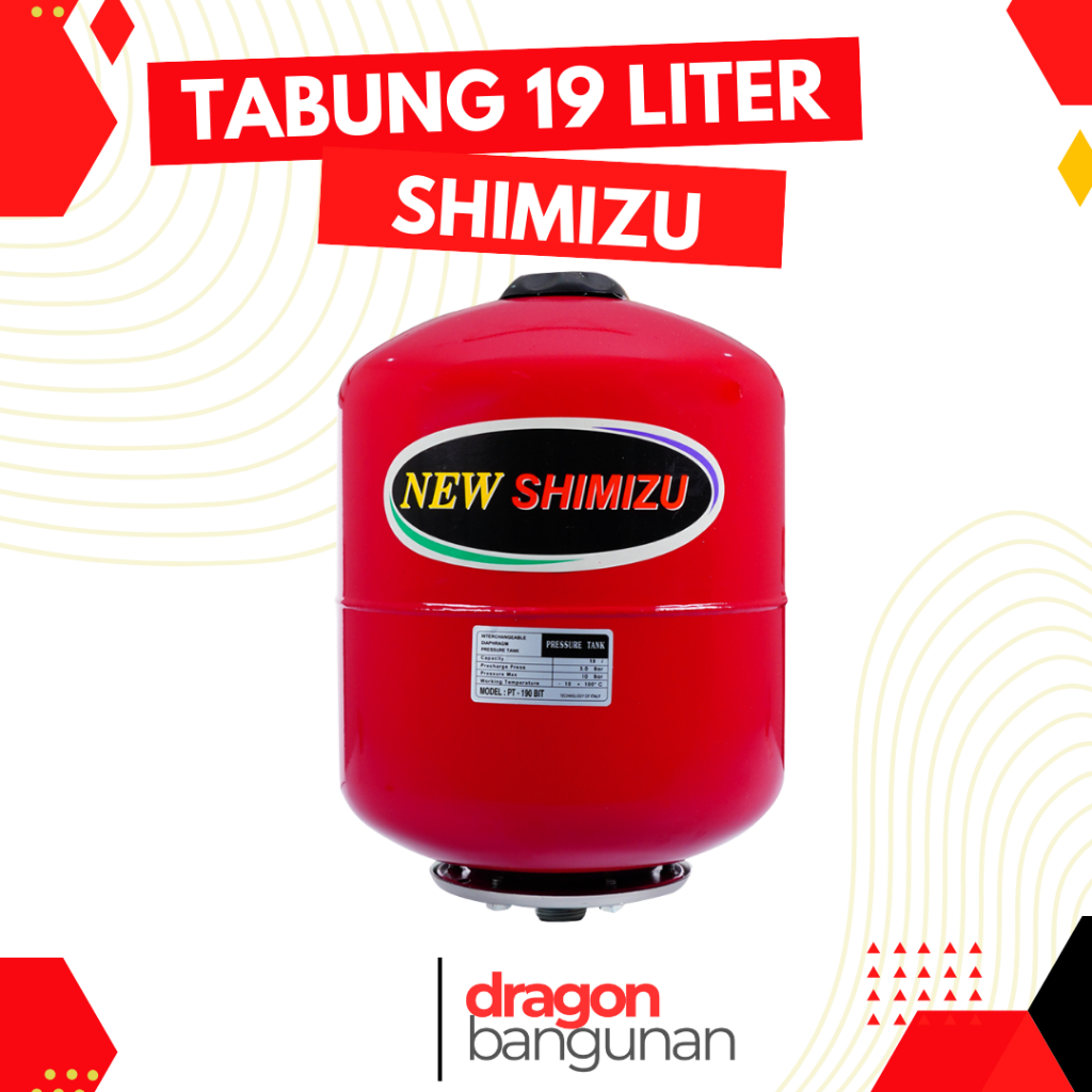 Jual Tabung Pompa Air Shimizu PT-190 BIT 19 Liter / Pressure Tank ...