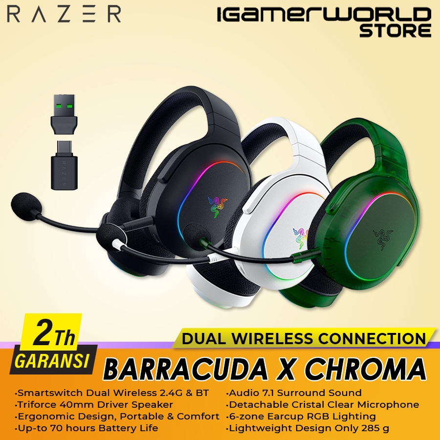 Jual Razer Barracuda X Chroma Multi Platform Wireless Dual Connection ...