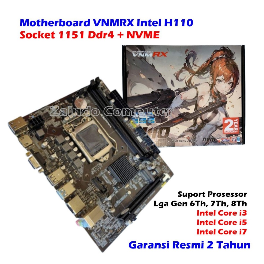 Jual MATHERBOARD VNMRX H110 DDR4 SOCKET 1151 - MATHERBOARD VENOM RX H110 DDR4 SOCKET 1151 SLOT ...