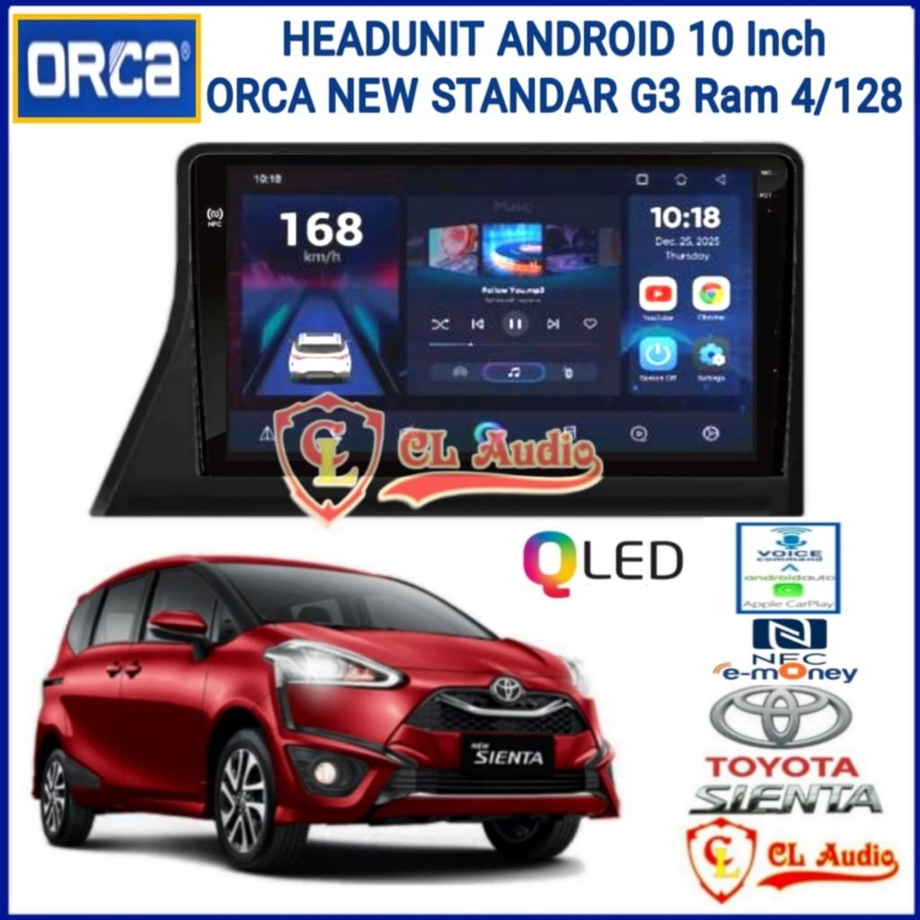 Jual Head Unit Android Orca New Standar 10 Inch Toyota Sienta 2016 Up ...