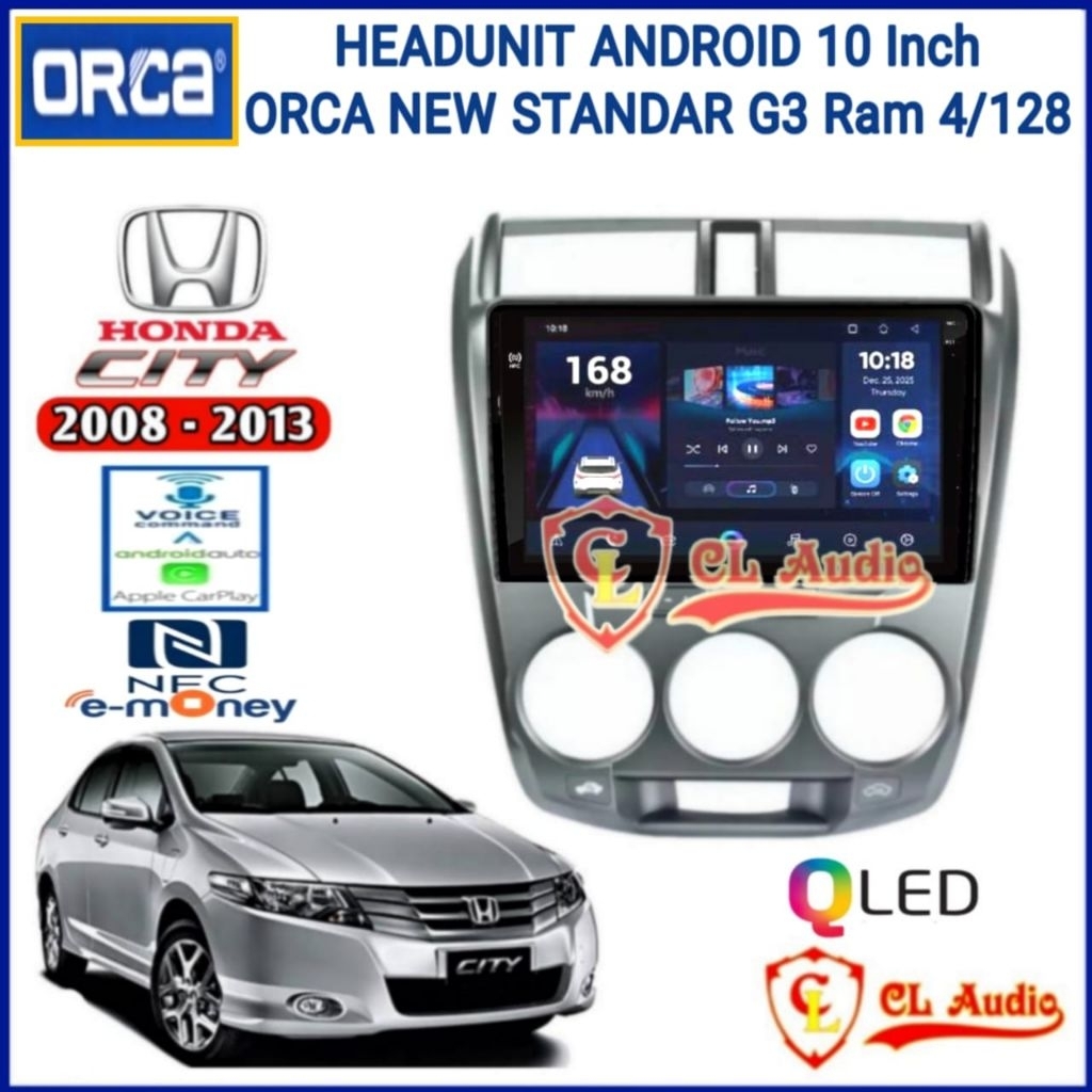 Jual Head Unit Android Orca New Standard 10 Inch Honda City 2008-2013 ...