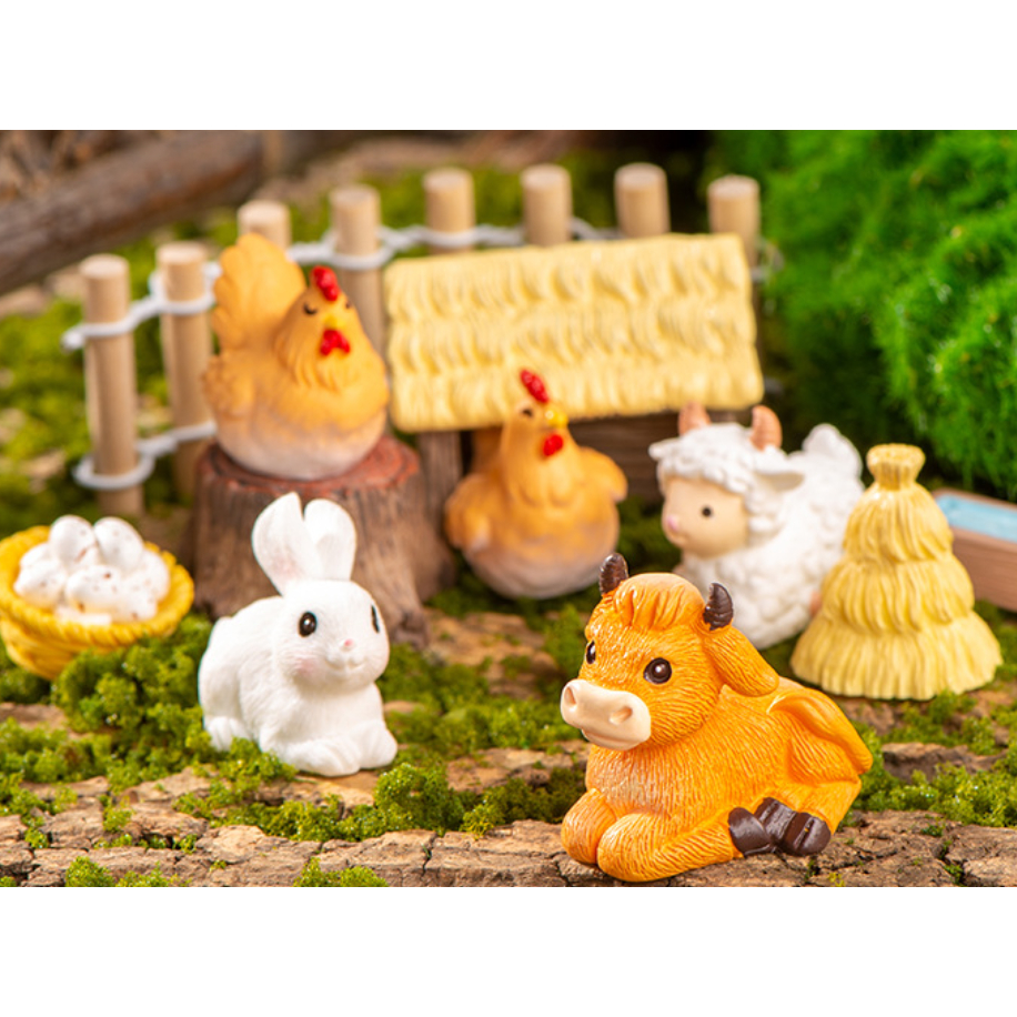 Jual Miniatur Diorama Topper Cake Perternakan Maket Family Farm Hiasan ...