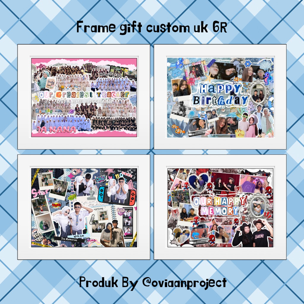 Jual (FREE BOX & PAPERBAG) GIFT CUSTOM BINGKAI FOTO SCRAPBOOK UK 6R ...