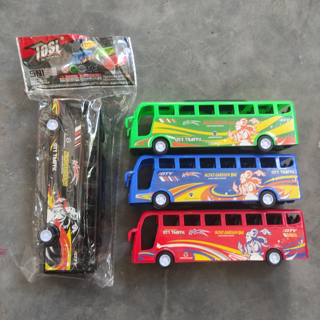 Jual mobil bus tayo kantong pullback / bis tayo / mobil mobilan anak ...