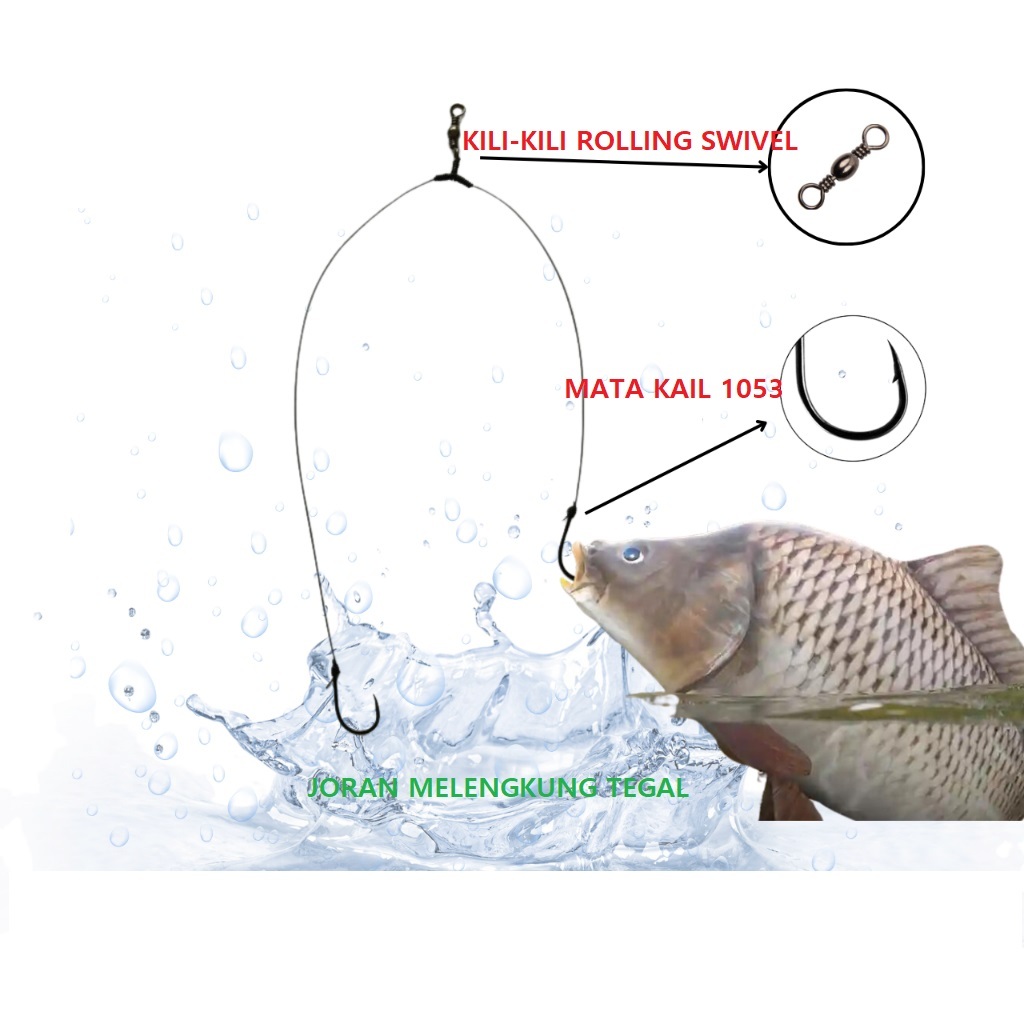 Jual Rawe Kail BENANG PE Rangkaian Pancing Cabang 2 Dua Mata | Shopee ...