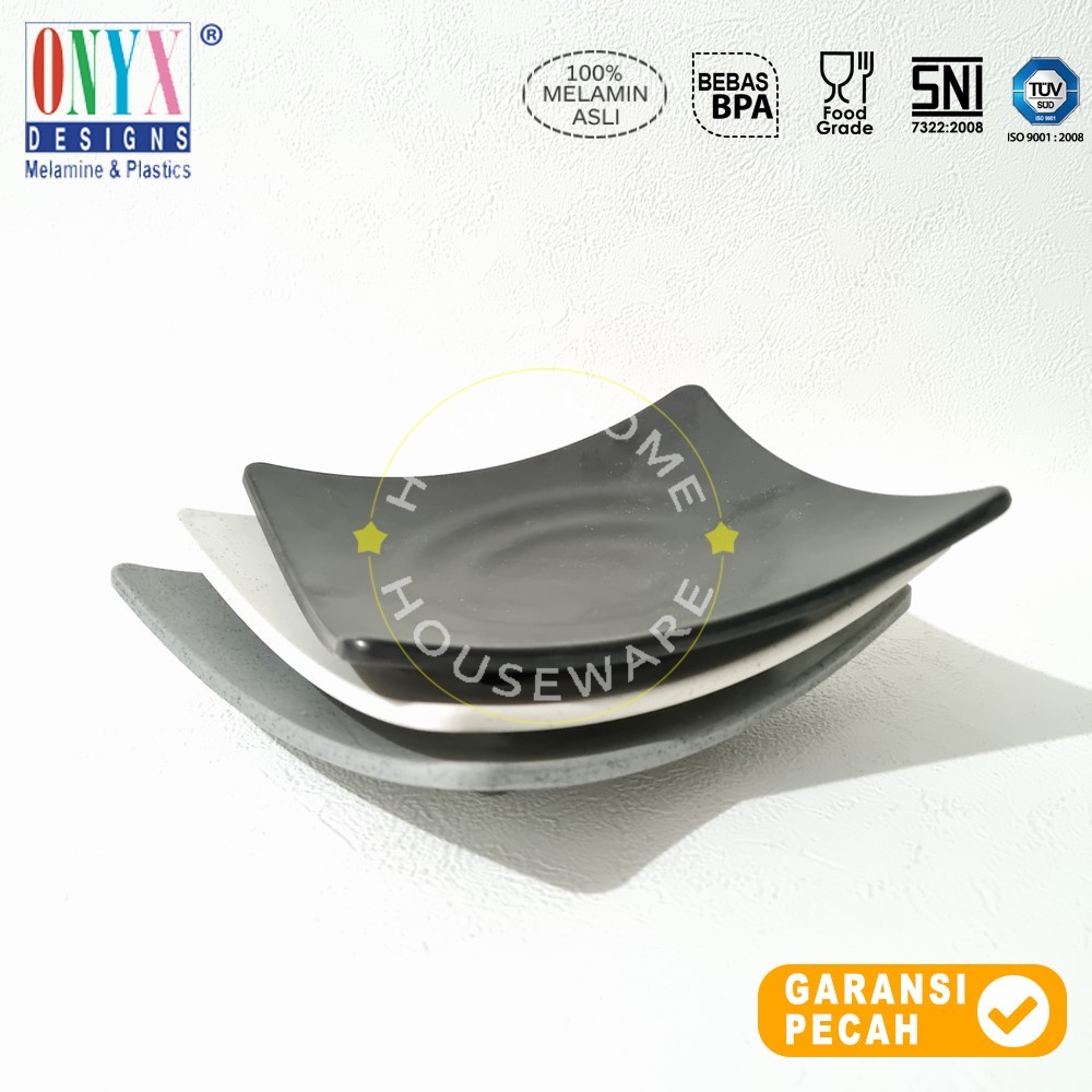 Jual ONYX Piring Persegi Kotak 7.5in Cosmic Piring Kotak Resto Cafe ...