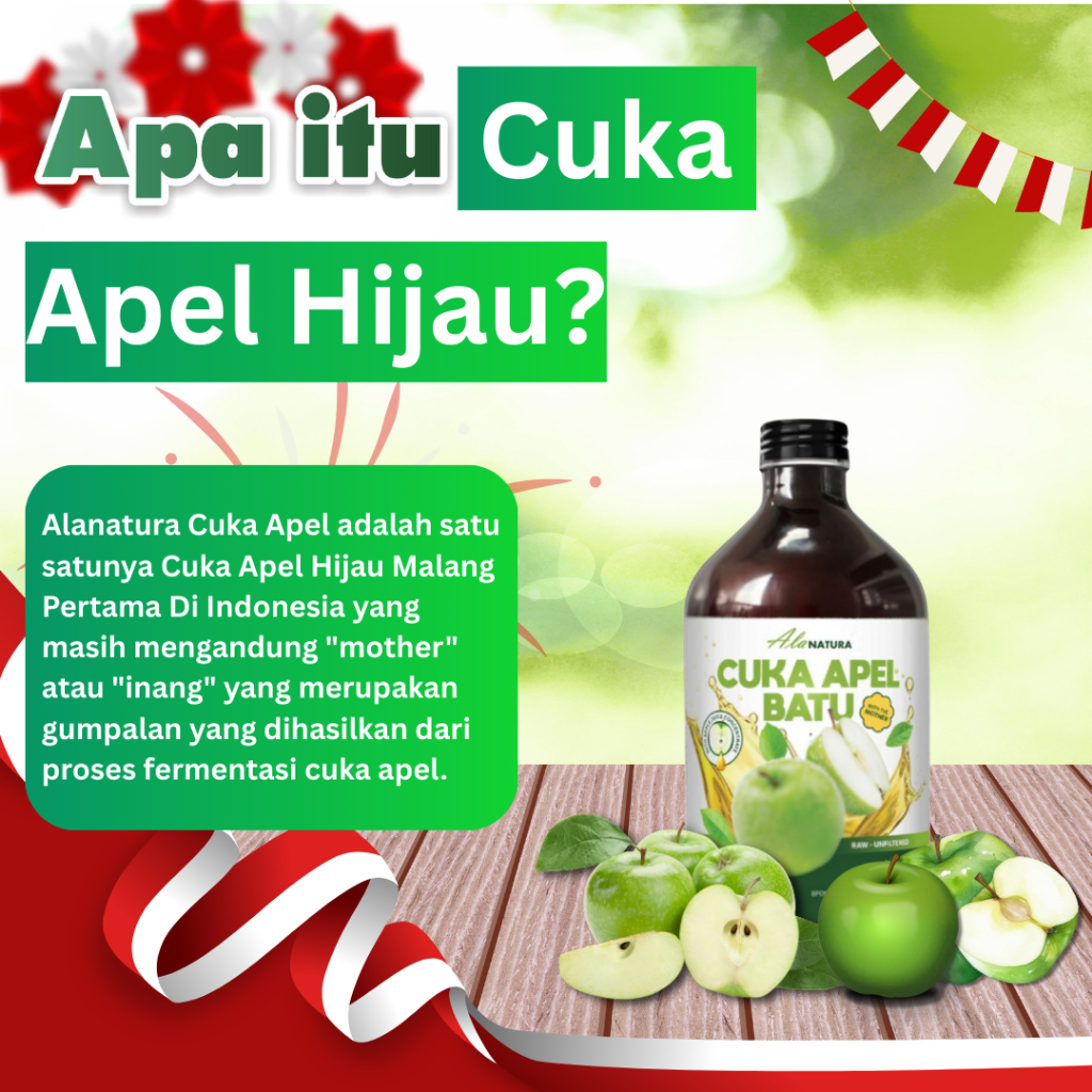 Jual DOUBLE PACKING CUKA APEL ASLI BATU MALANG WITH MOTHER 500ML ...