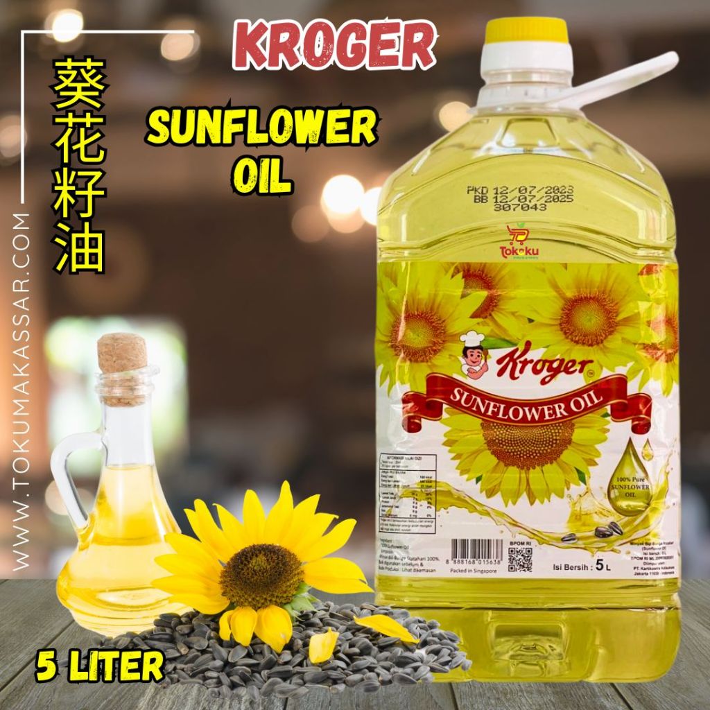 Jual Kroger Sunflower Oil 100% Pure 1 ltr - Minyak Biji Bunga Matahari ...