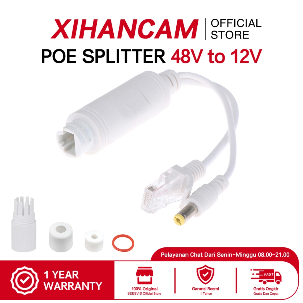 Jual XIHANCAM Kabel POE Splitter POE Injector Konektor Kabel POE Set ...