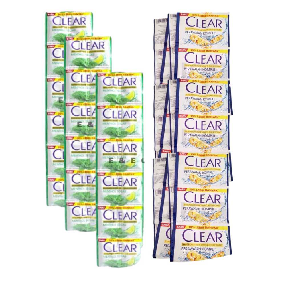 Jual MUMTAAZZTORE UNILEVER CLEAR KLIR SHAMPO SACHET RENCENG | Shopee ...