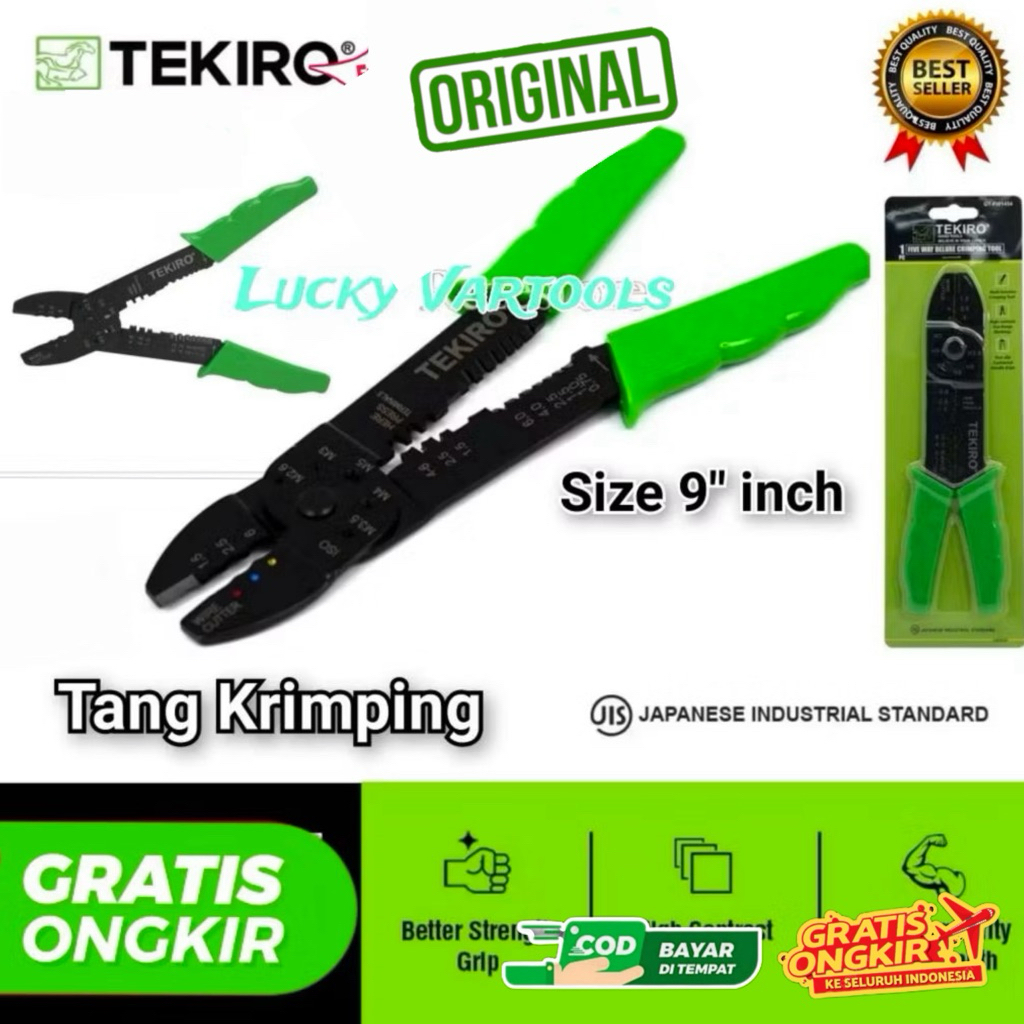 Jual TEKIRO TANG CRIMPING 9 INCH ORIGINAL TOOLS tang krimping tang skun ...