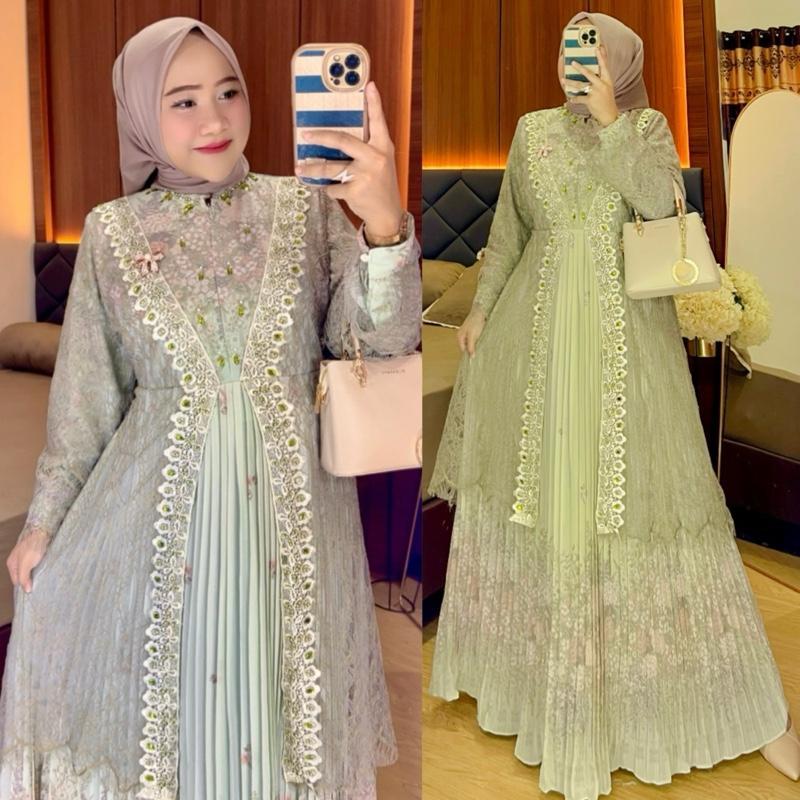 Jual Avara dress, Gamis Avara mewah , paduan burkat dan payet mewah ...