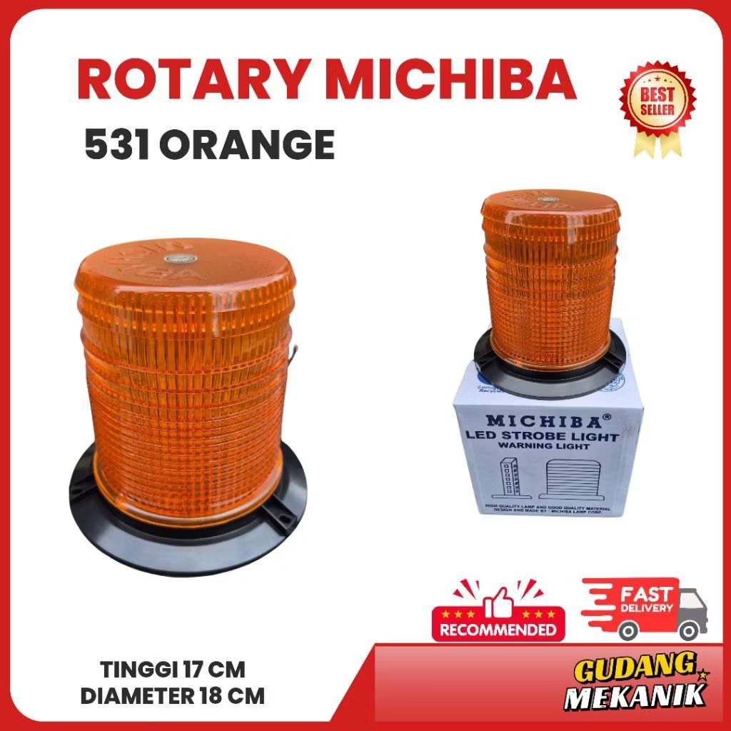 Jual Lampu LED Rotary Blitz Michiba 12-24V Lampu Amber Truk Tinggi ...