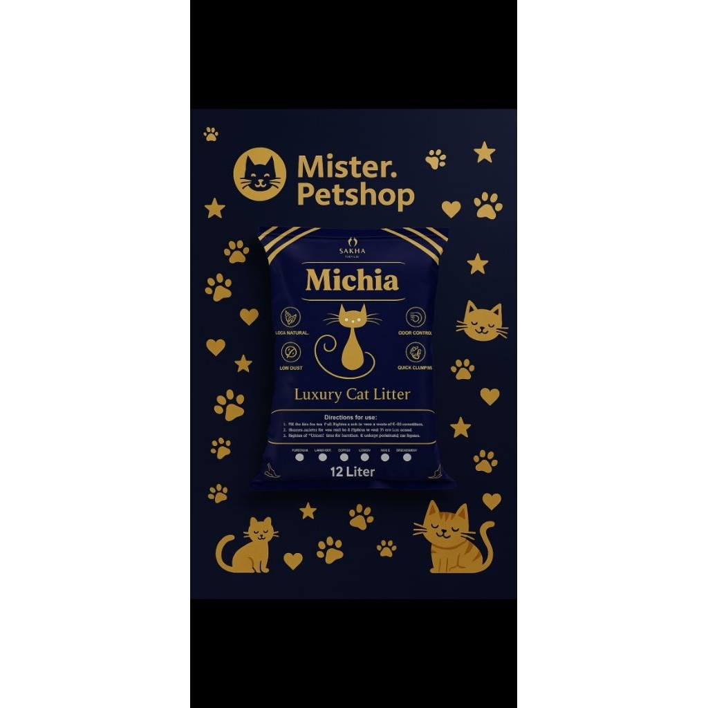 Jual MICHIA LUXURY LITTER CAT WANGI DAN ANTI BAKTERI 6 DAN 12L | Shopee ...