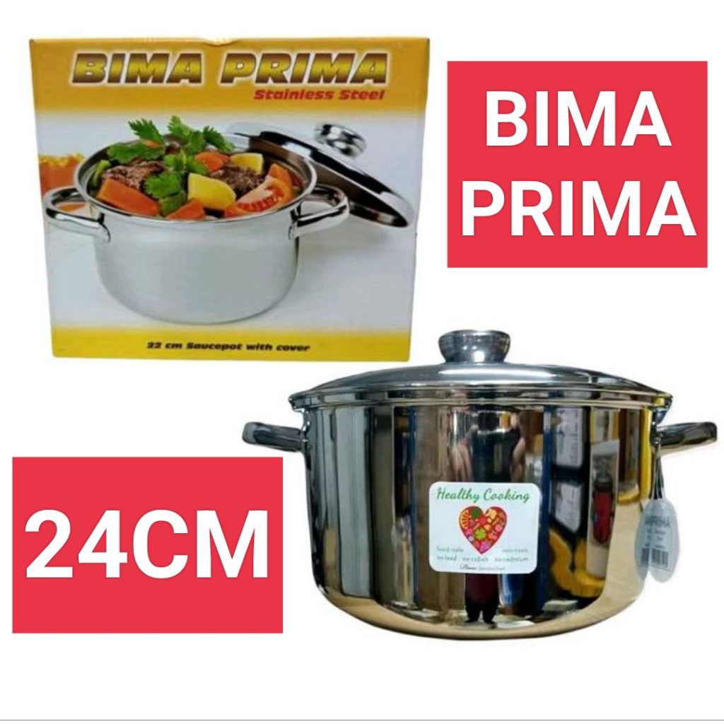 Jual BIMA PRIMA PANCI 24CM SAUCEPOT B2007024 STAINLESS | Shopee Indonesia