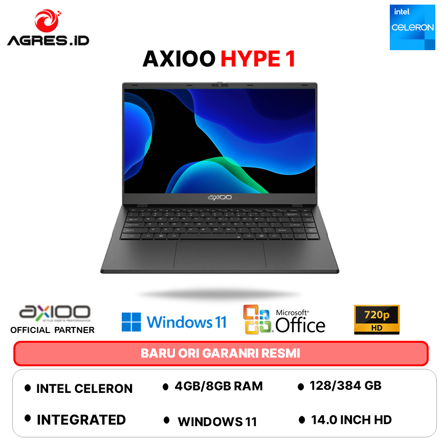 Jual AXIOO HYPE 1 N4020 4GB 8GB 128GB 384GB W11+OFFICE PERMANEN 14.0 ...