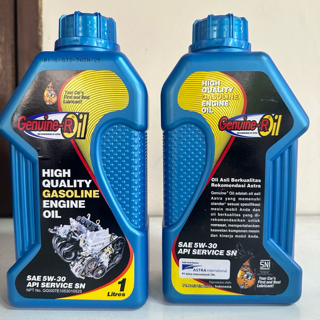 Jual Oli Mesin Astra Genuine R Oil Daihatsu SAE 5W-30 Api Service SN ...
