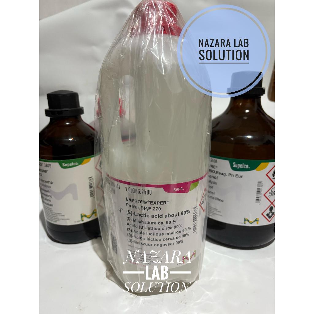 Jual Asam Laktat Pro analis / Lactic Acid MERCK 100366 / C3H6O3 2.5L ...