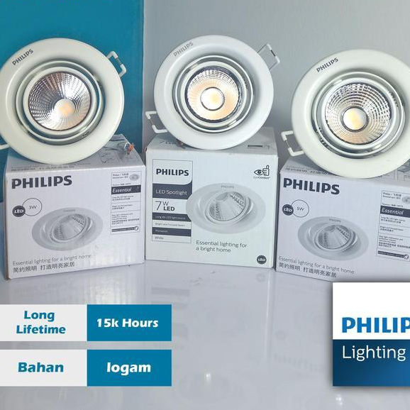 Jual PHILIPS LAMPU LED SPOTLIGHT POMERON 3W 5W 7W 3WATT 5WATT 7WATT ...