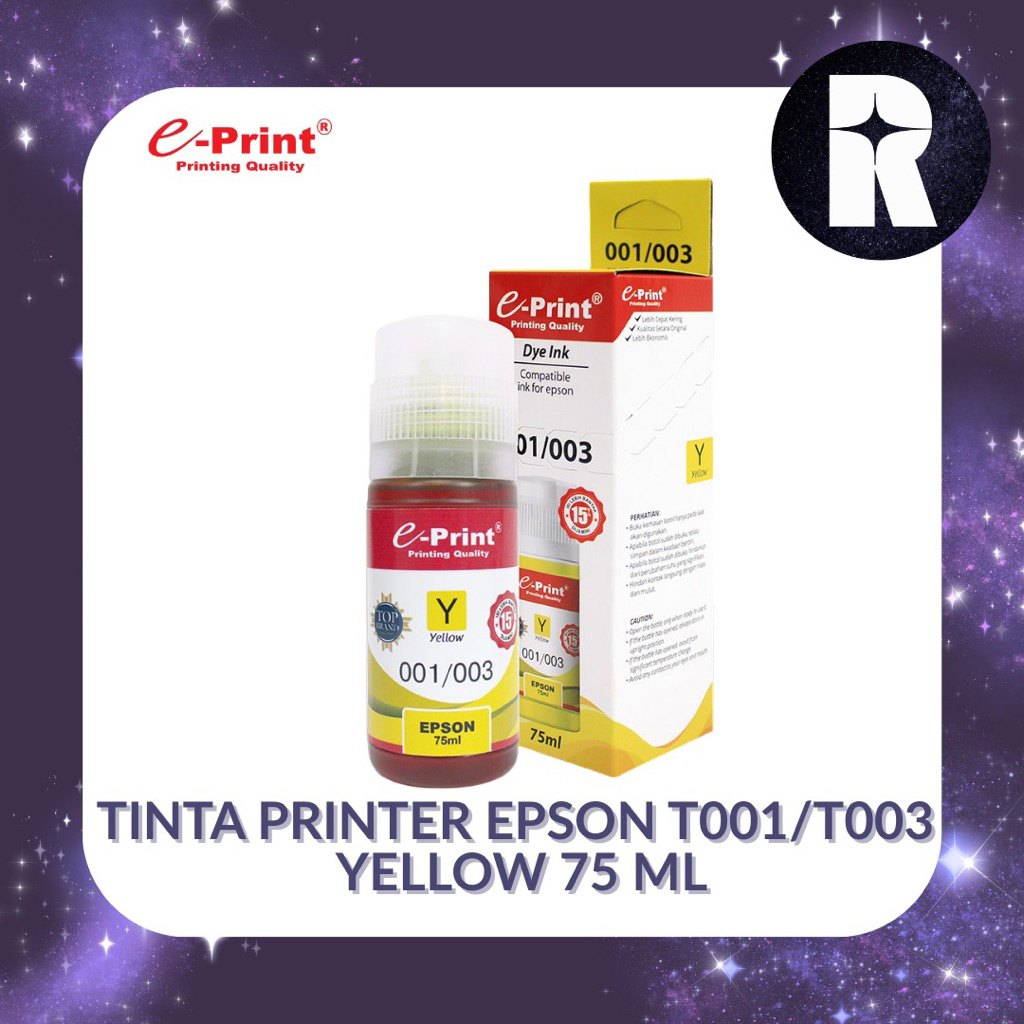Jual E-PRINT BULK INK 75ML T001/T003 YELLOW BI-75-004 EPSON | Shopee ...