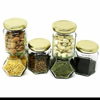 Jual Toples Kecil Hexagonal 100ML Segi Enam Kaca Beling Bening Awet ...