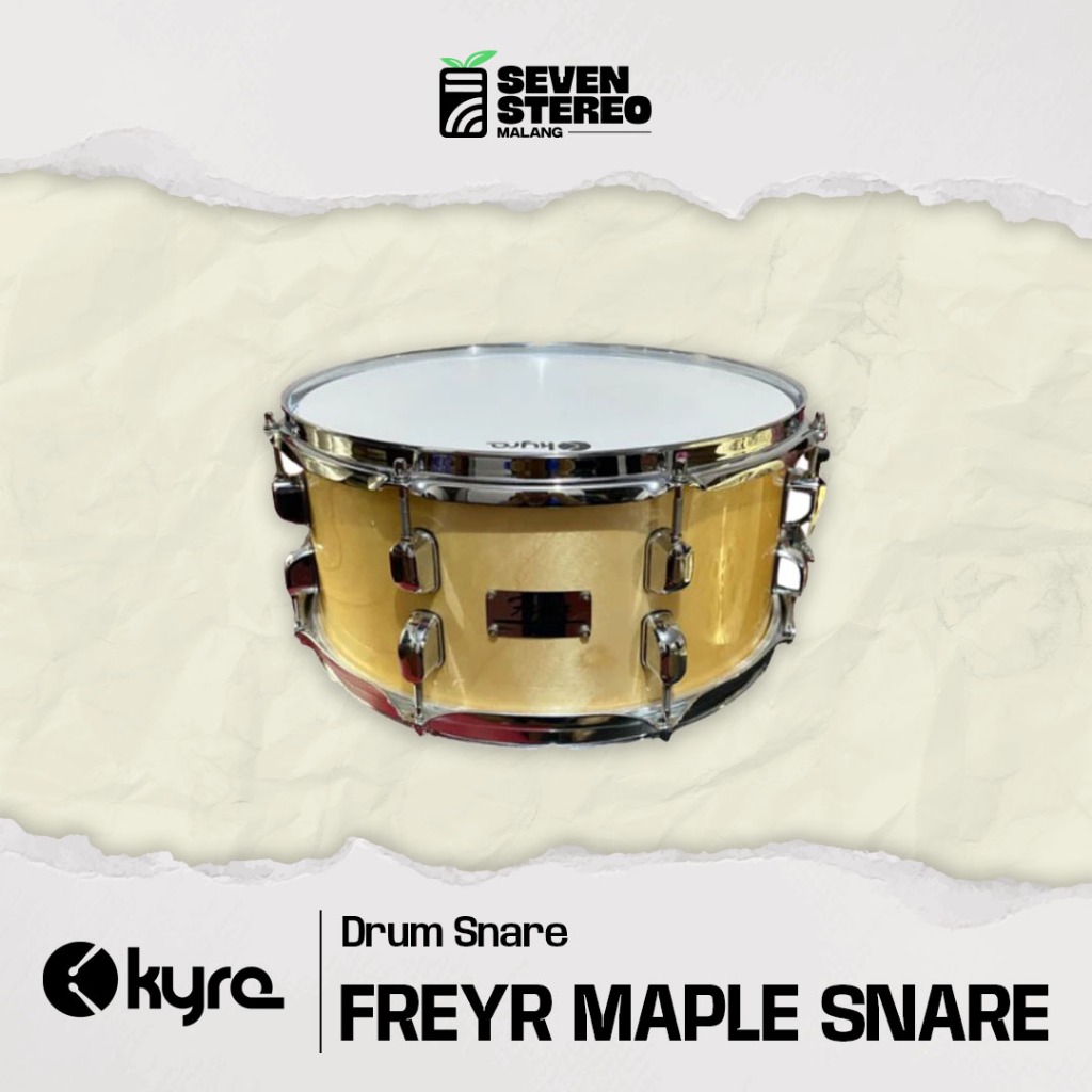 Jual Kyre Freyr Maple Snare Drum 14x6.5 – 8 Lugs, Maple Shell, Varian ...