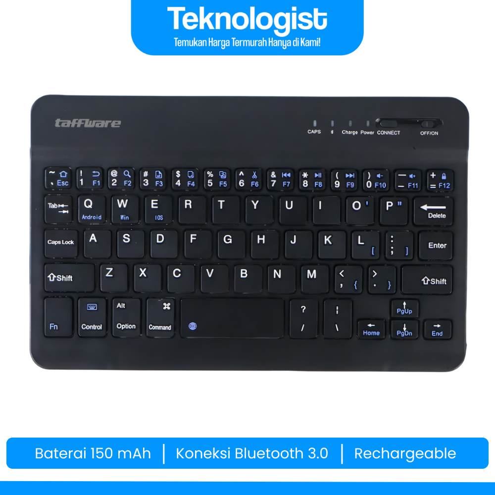 Jual Keyboard Wireless Mini Bluetooth IOS Android Rechargeable Portable ...