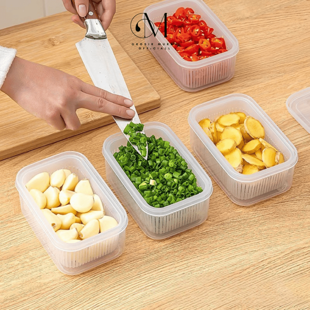 Jual GMO Kotak Tempat Penyimpan Makanan Dapur Kulkas Food Storage Kecil ...