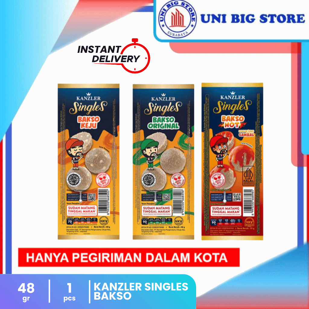Jual Kanzler Singles Bakso Siap Makan Original Cheese 48 gr Meatball ...